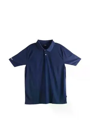 MALBON Evergreen Paneled Performance Pique Polo Shirt - Blue