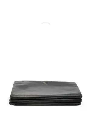Celine Lambskin Leather Trio Crossbody Bag - Black