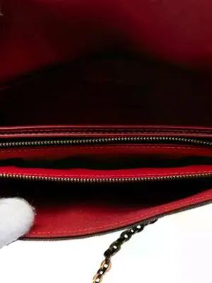 LOUIS VUITTON Damier Ebene Pochette Felicie Crossbody Bag - Brown