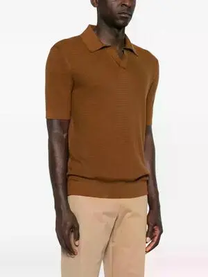 Zegna Waffle-knit T-shirt - Brown