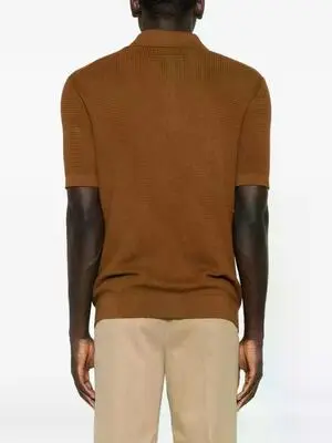 Zegna Waffle-knit T-shirt - Brown