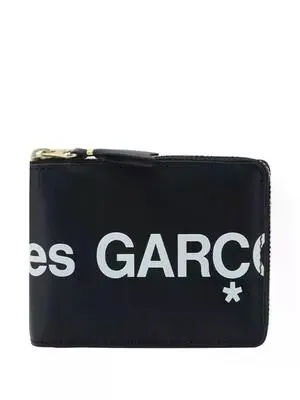 Comme Des Garçons Logo-print Zip-around Wallet - Black