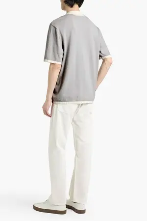 Rag & Bone Alan Twotone Cottonblend Terry Shirt - Light Gray