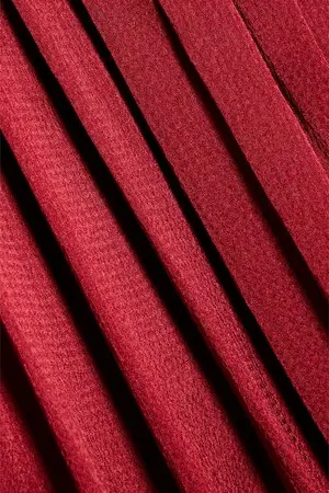 Badgley Mischka Hammered Satin Maxi Dress - Claret