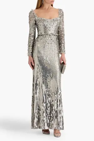 Jenny Packham Kestra Embellished Tulle Gown