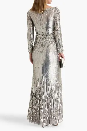 Jenny Packham Kestra Embellished Tulle Gown