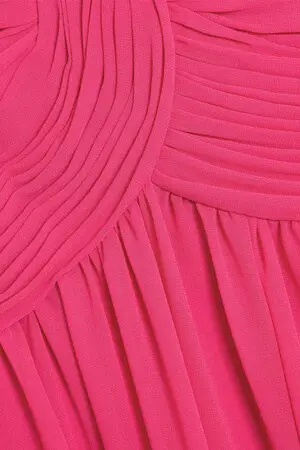 Badgley Mischka Draped Chiffon Gown