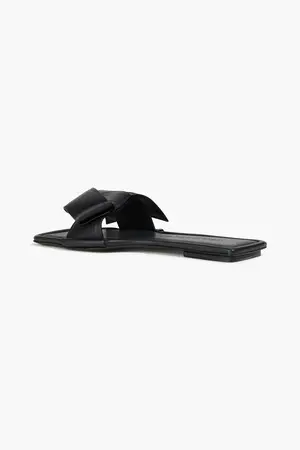 Acne Studios Knotted Leather Slides - Black