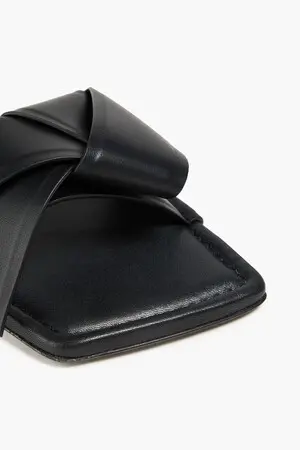Acne Studios Knotted Leather Slides - Black