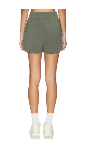 Varley Coulter High Rise Drawstring Waist Shorts - Thyme