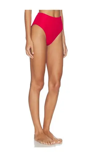 JUILLET Isla High-waisted Bikini Bottom - Raspberry