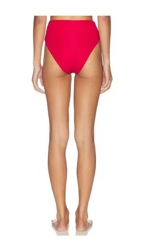 JUILLET Isla High-waisted Bikini Bottom - Raspberry