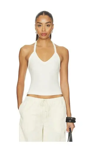 Eterne V-neck Racerback Tank - Cream