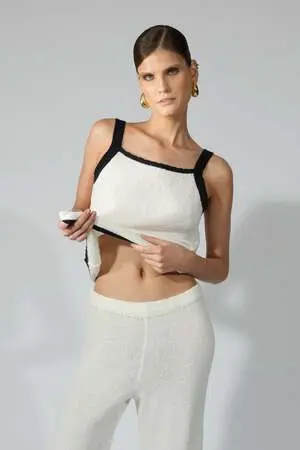 Bardot Beatriz Relaxed Knit Top With High Neckline And Open Back
