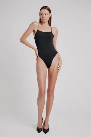 Bardot Jasminka Jersey Bodysuit With Cross-over Straps