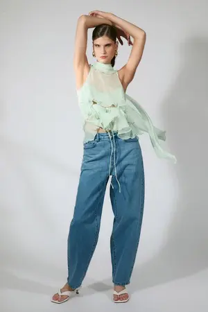 Bardot Front Tie Blouses