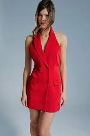 Bardot Freya Vest Mini Dress - Deep Red