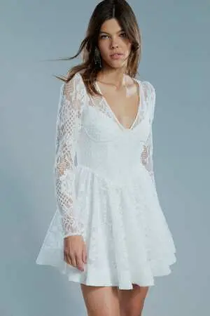 Bardot Ellie Lace Corset Mini Dress