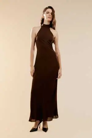 Bardot Ola Maxi Dress With Halter Neckline