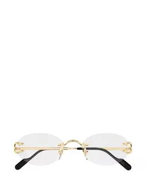 Cartier Rimless Oval-frame Glasses - Gold