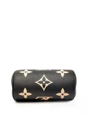 LOUIS VUITTON Bicolor Monogram Empreinte Giant Papillon Bb Satchel - Black