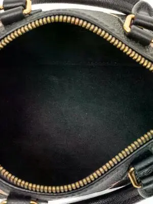 LOUIS VUITTON Bicolor Monogram Empreinte Giant Papillon Bb Satchel - Black