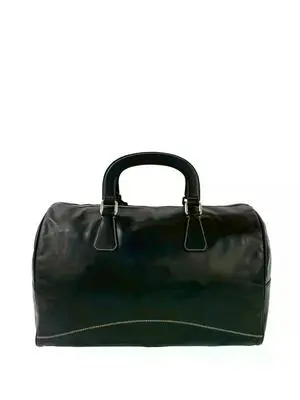 Prada Soft Calf Boston Bag Satchel - Black