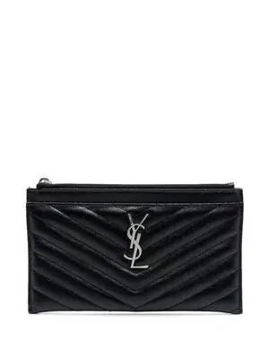 Saint Laurent Monogram Quilted Pouch Clutch