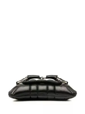 Gucci Quilted Leather Horsebit Chain Satchel - Black