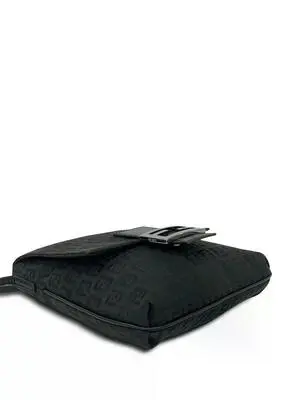 Fendi Zucchino Canvas Crossbody Bag - Black