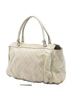 Gucci Monogrammed Leather Tote Bag