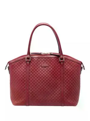 Gucci Embossed Leather Satchel