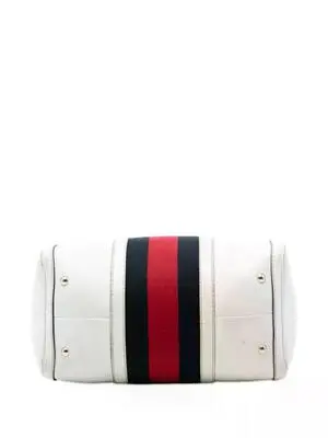 Gucci Medium Calfskin Web Joy Boston Bag Satchel