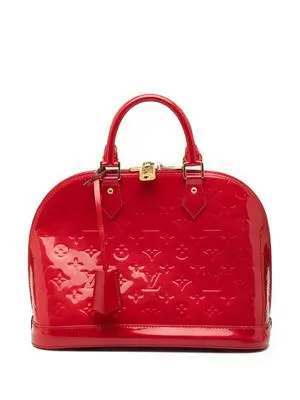 LOUIS VUITTON Monogram Vernis Alma Pm Handbag - Red