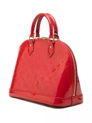 LOUIS VUITTON Monogram Vernis Alma Pm Handbag - Red
