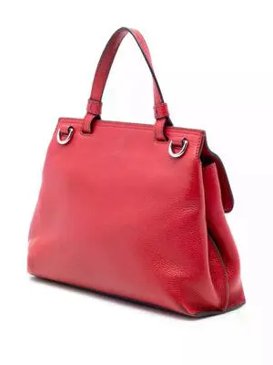 Gucci Leather Bamboo Daily Satchel - Red