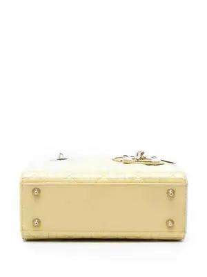 Dior Patent Cannage Lady Satchel - Yellow