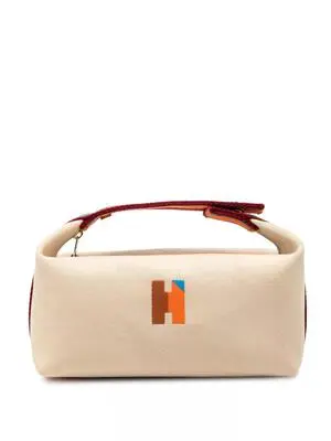 Hermès Small Toile Bride A Brac H Pavillon Case Vanity Bag - Red