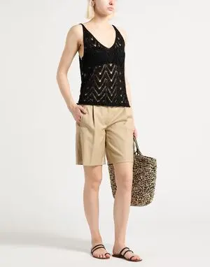 TWINSET Open-knit Metallic Top