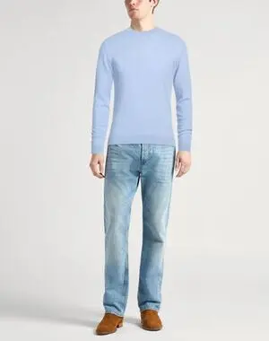 DANIELE FIESOLI Crewneck Lightweight Knit Sweater - Blue