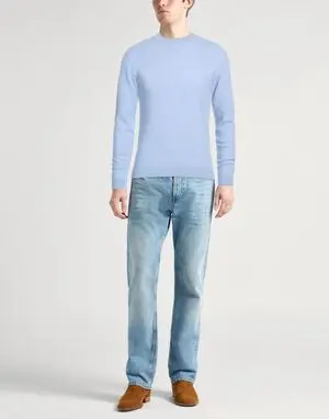 DANIELE FIESOLI Crewneck Lightweight Knit Sweater - Blue