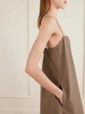 Matteau Organic Cotton-poplin Mini Dress - Brown