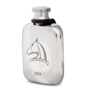 Dunhill Engraved Horse Mini Flask