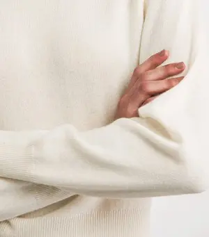 Le Kasha Organic Cashmere Drop Shoulder Sweater - White