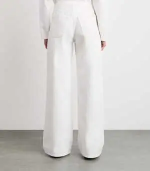Still Here Wide-leg Jeans With Drawstring Waist - White