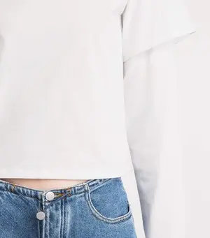 Still Here Organic Cotton Layered Crewneck T-shirt