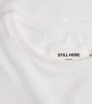 Still Here Organic Cotton Layered Crewneck T-shirt - White