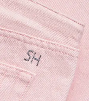 Still Here Wide-leg Jeans With Drawstring Waist - Pink