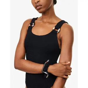 Hunza G X Burberry Checked Hardware Swimsuit And Scrunchie Set - Black