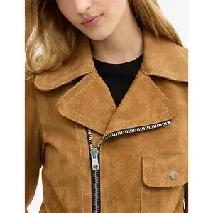 COACH Asymmetrical Suede Jacket